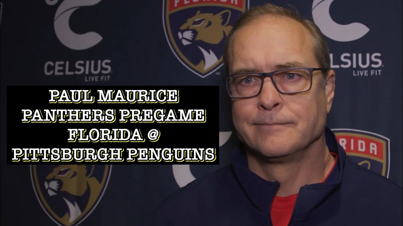 Paul Maurice, Panthers Pregame: Florida at Pittsburgh Penguins - YouTube