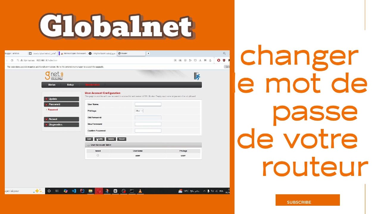 Comment changer le mot de passe du routeur GlobalNet et sécuriser votre ...