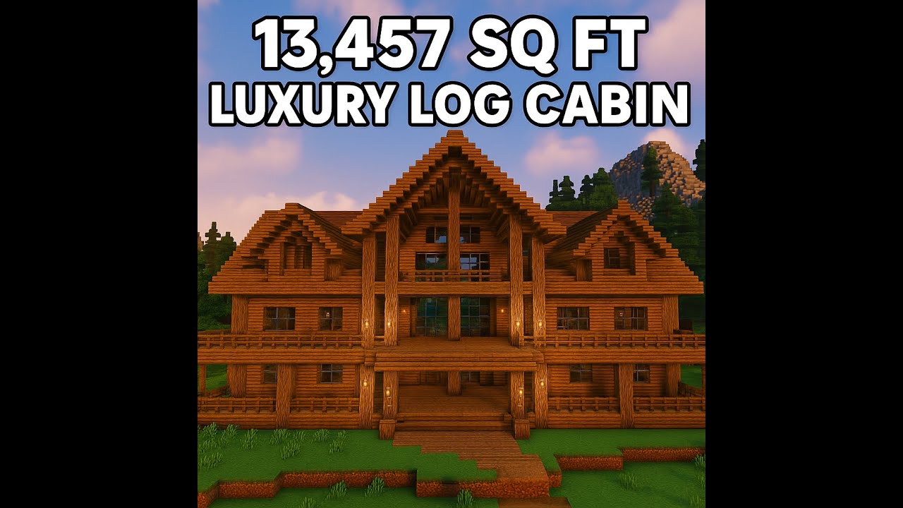 The Most Insane Minecraft Log Cabin – 13,457 SQ FT of Pure Luxury ...