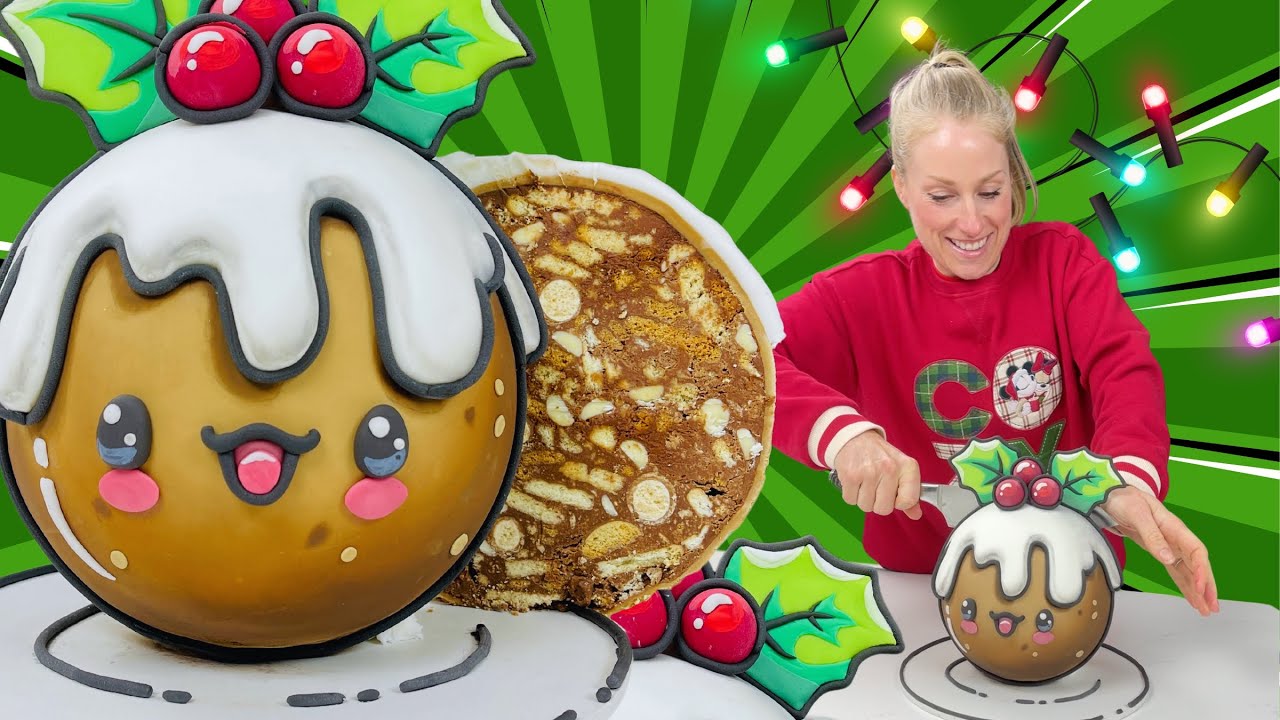 Bake, Decorate, Celebrate: Cartoon style Christmas Pudding Cake ...