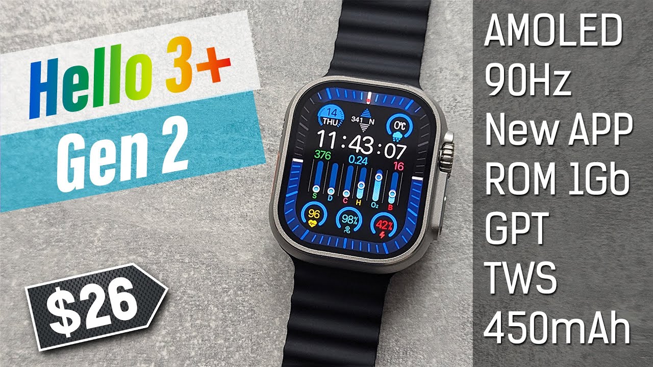 ОСОБЛИВОСТІ В ДЕТАЛЯХ. СМАРТ ГОДИННИК HELLO WATCH 3 PLUS GEN 2 - YouTube