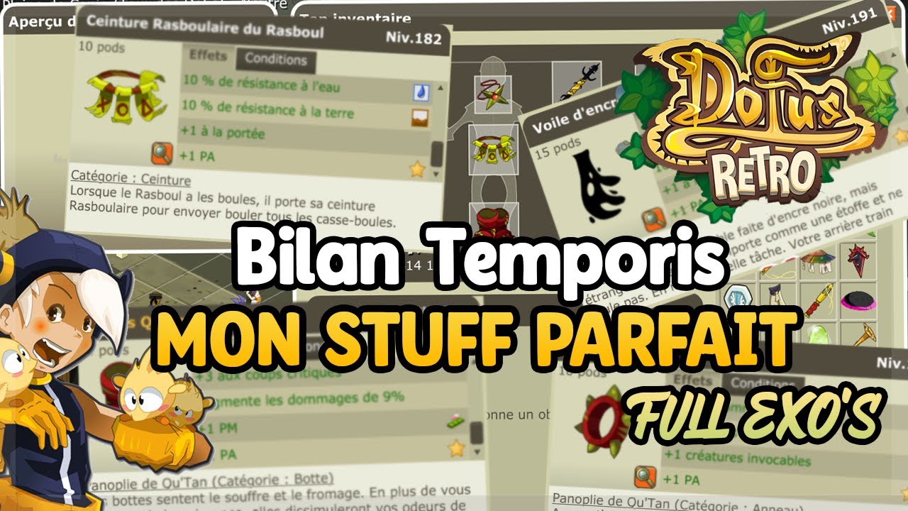 DOFUS RETRO TEMPORIS - UN STUFF EXO PA/PM PARFAIT ? OBTENTION DES RUNES ...