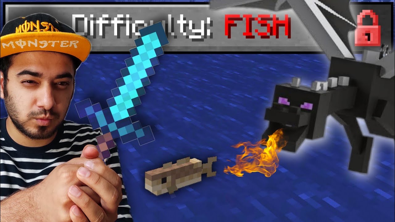 I Became a FISH and Killed the ENDER DRAGON (Minecraft Challenge) - YouTube