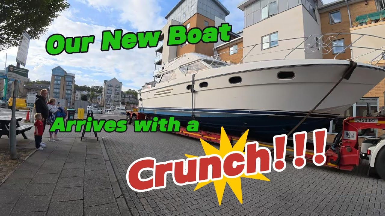 New Boat arrives by Lorry with a Crunch! Boat Transport, How to get to ...