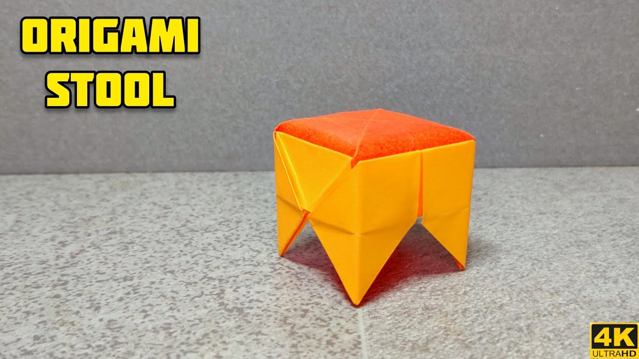How to make Origami Stool | Paper Stool | Piano Stool | Paper Craft ...
