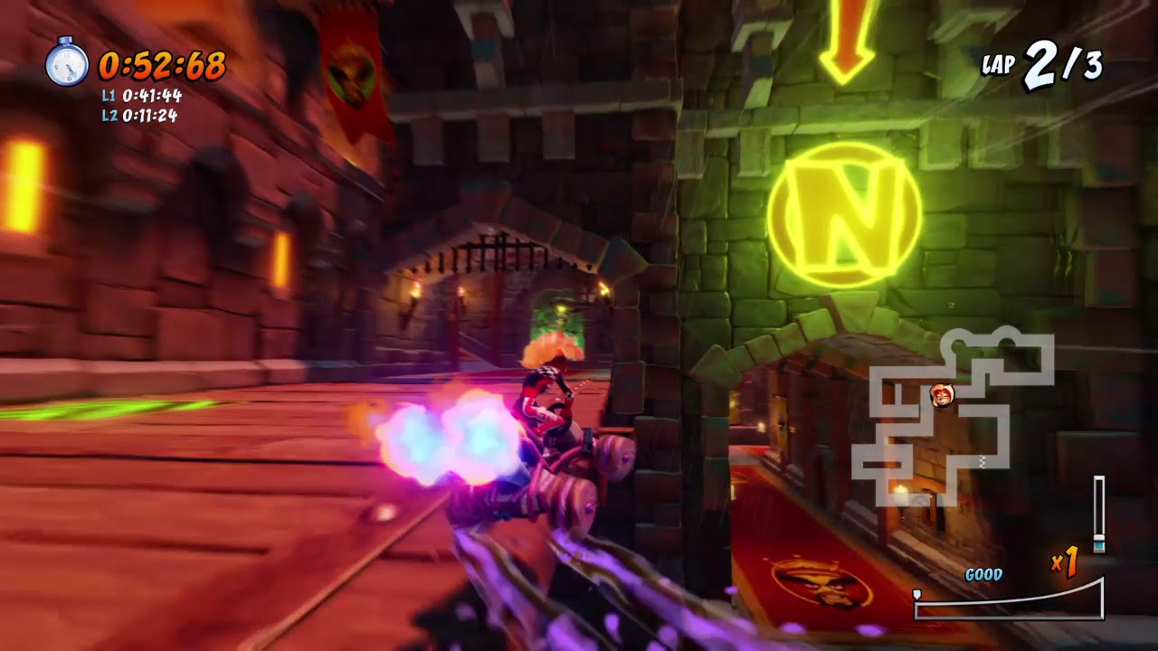 CTR Nitro Fueled - Cortex Castle Time Trial in 1:46:80 (PB) - YouTube