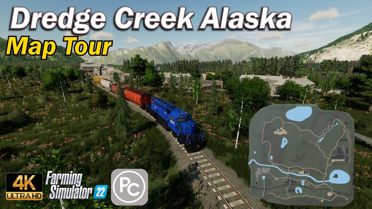 Dredge Creek Alaska | Map Tour | Farming Simulator 22 - YouTube