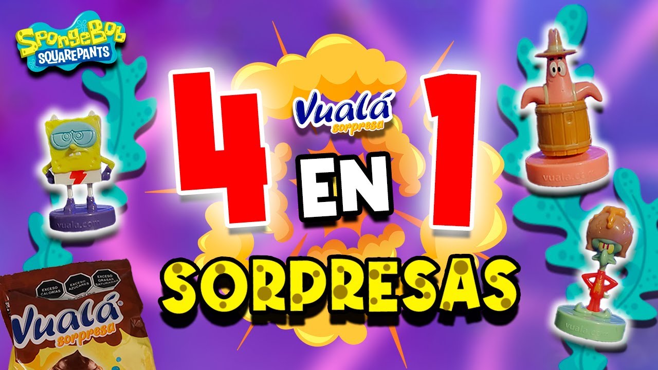 Premio CUATRUPLE en una BOLSA! 🔥 de VUALA SORPRESA! Bob Esponja! - YouTube