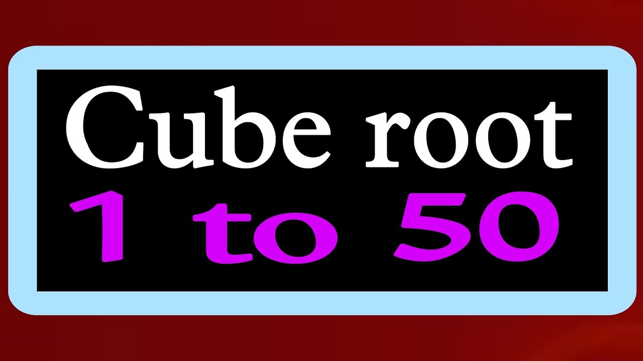 #cuberoot | #cube_root | #1_to_50 | #maths - YouTube