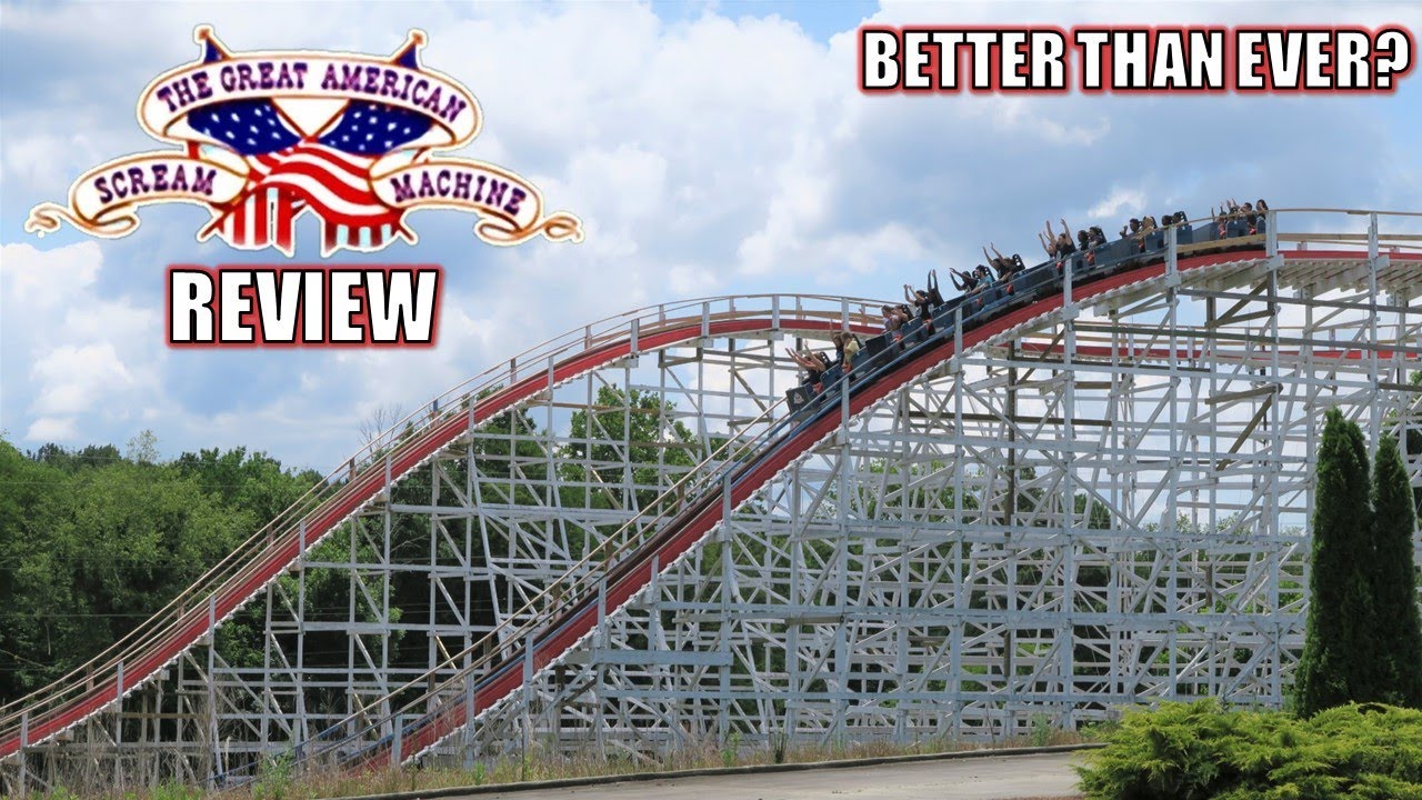 Great American Scream Machine Review, Six Flags Over Georgia PTC Wood ...