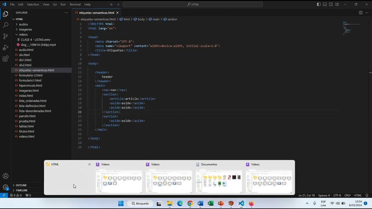 HTML-CSS-JAVASCRIPT: CLASE 13 ETIQUETAS SEMANTICAS - YouTube