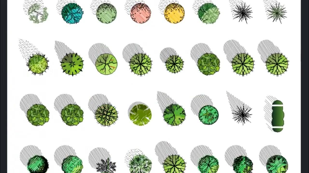 3d Model of Landscaping unit of Plants and Trees | Cadbull | Autocad ...