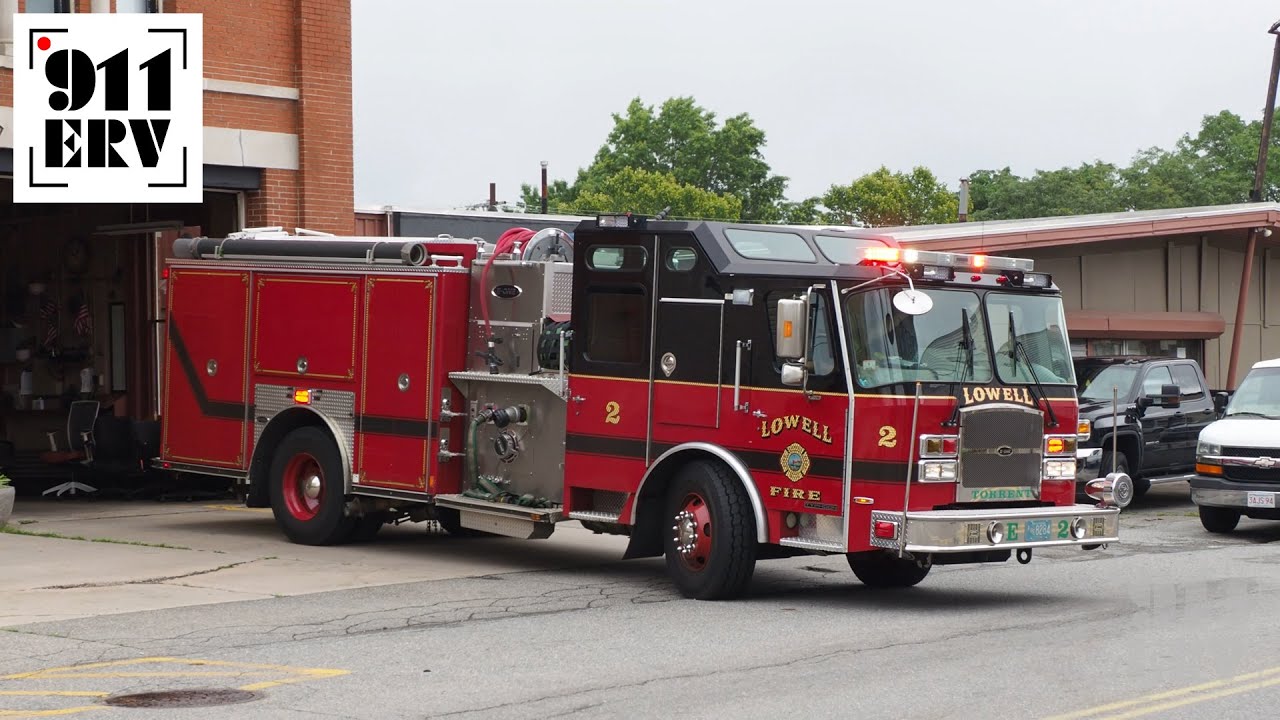 Lowell Fire Truck Responding | Engine 2 - YouTube