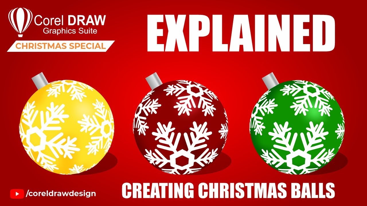 Coreldraw Christmas Ball Easily Explained (Mesh+Fish Eye) Coreldraw for ...