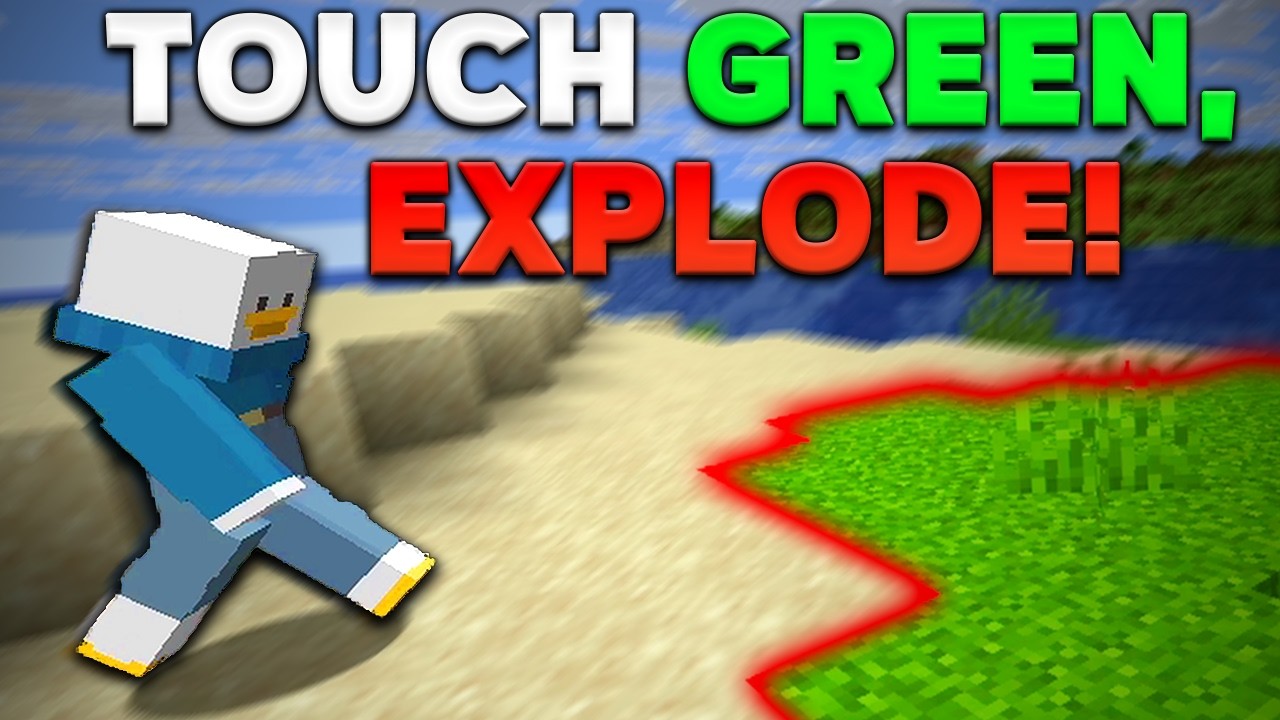 Minecraft, But Touching Green EXPLODES (25k+ Sub Special!) - YouTube