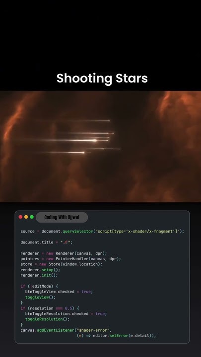 🚀 Create a Stunning Shooting Star Animation with HTML, CSS & JavaScript! 🌠 - YouTube