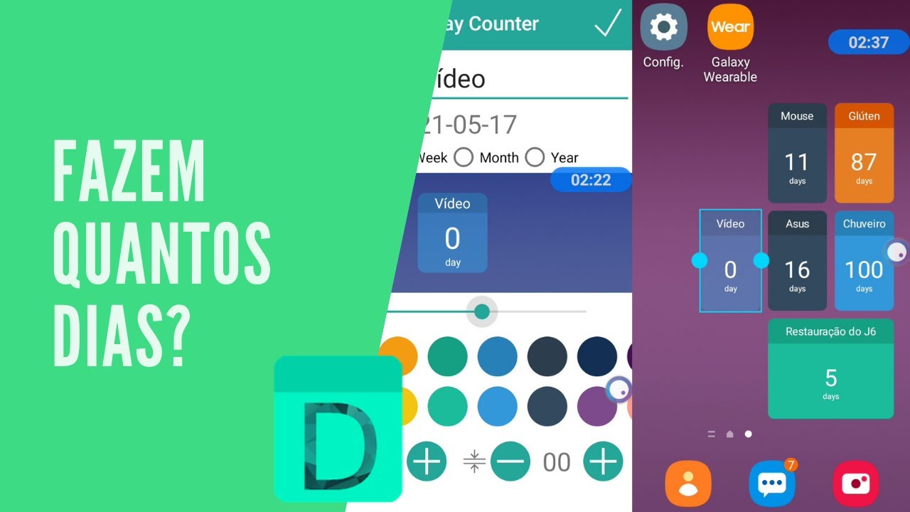 🟢 App Android Contador de Dias muito fácil de usar 📆 - YouTube