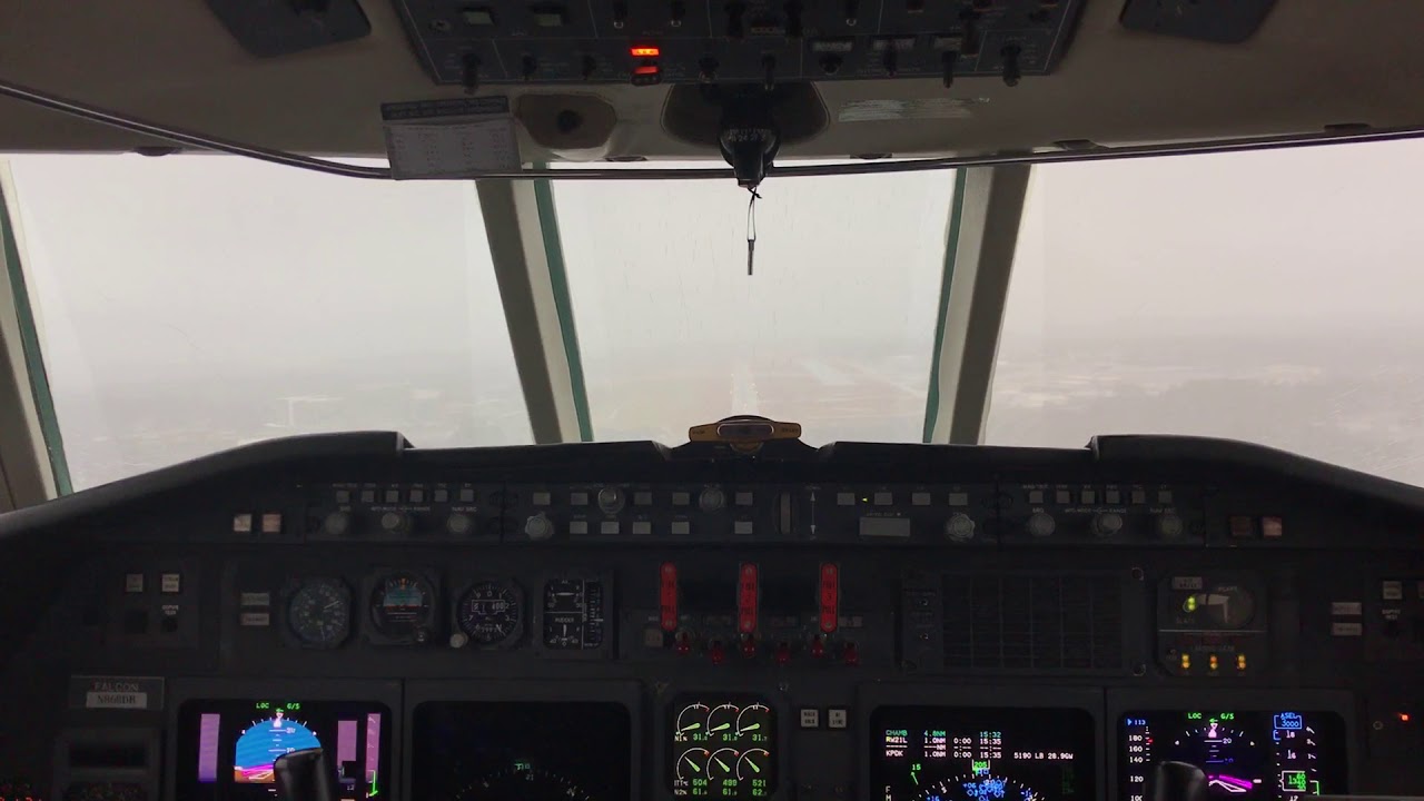 Low visibility Landing in Denver Centennial | Falcon 50EX - YouTube