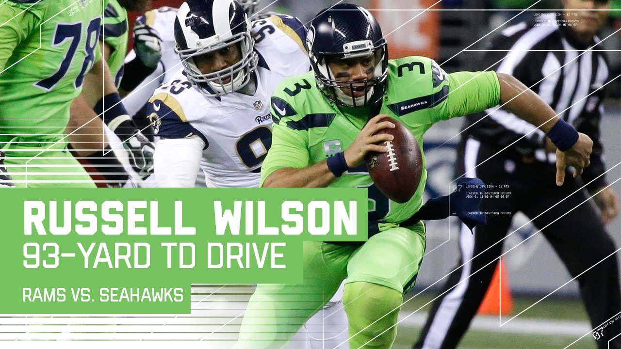 Russell Wilson Leads Seahawks on 93-yard TD Drive! | Rams vs. Seahawks ...