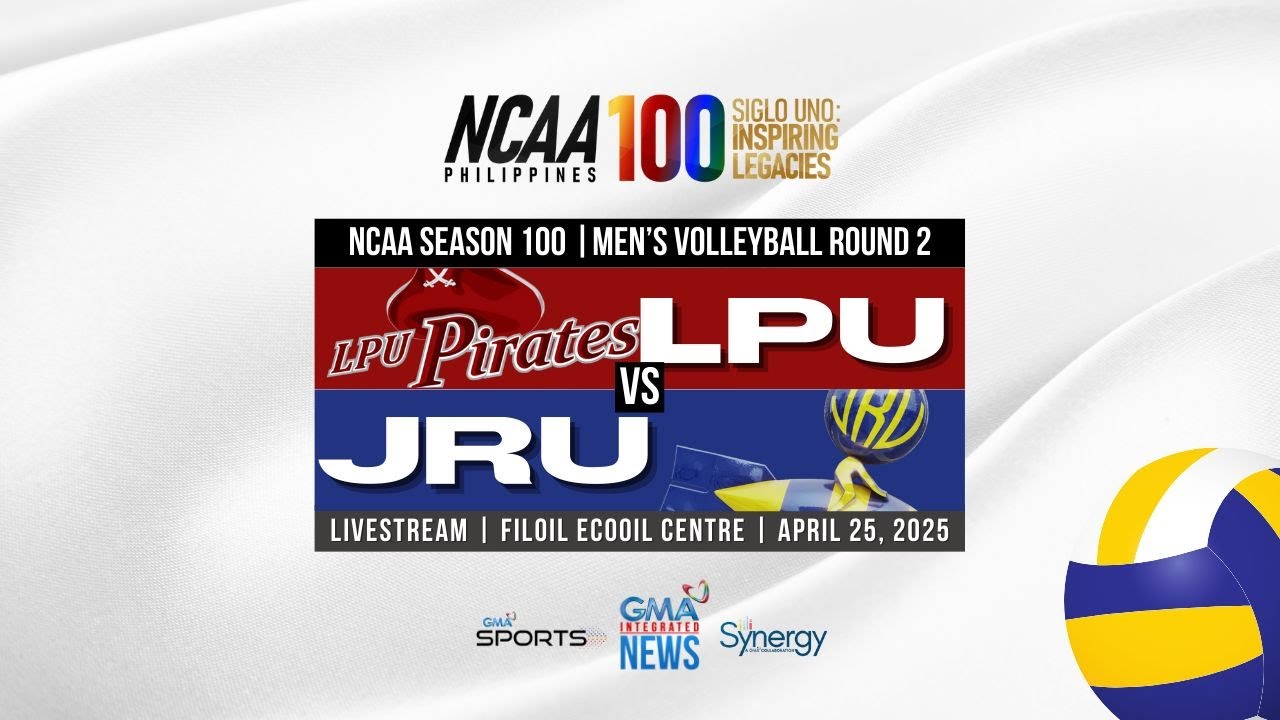 LPU vs JRU (Men's Volleyball Round 2) | NCAA Season 100 - YouTube