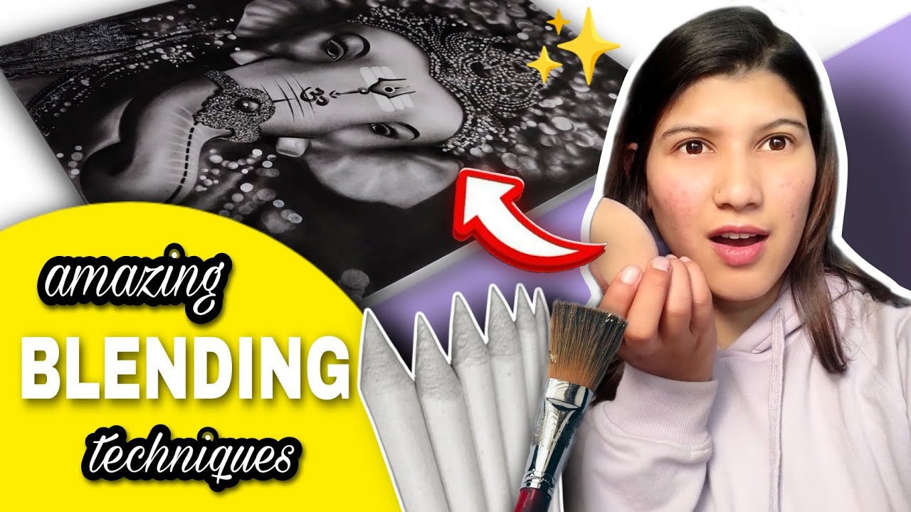 how to do blending( b&w artworks)|| blending tools || blending tips ...
