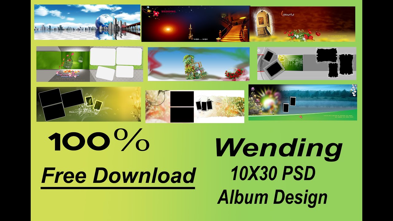 Wedding Album Design 10X30 PSD Sheet Free Download - YouTube