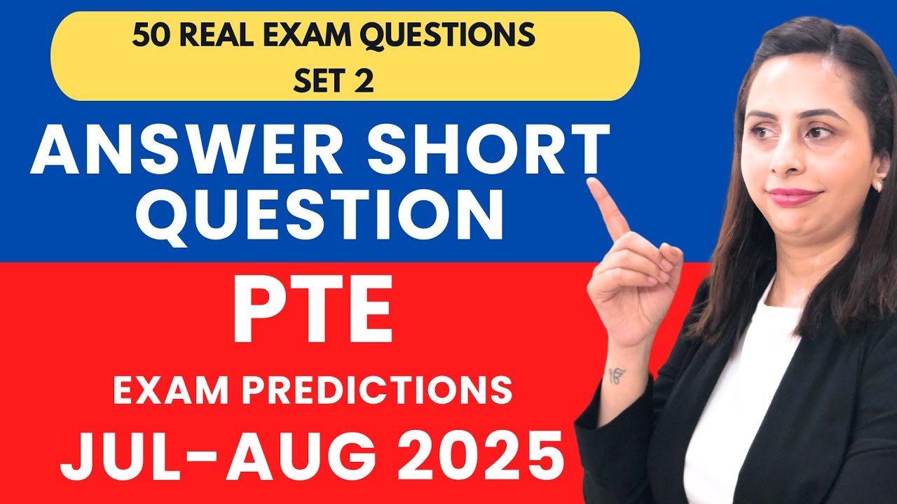 PTE Answer Short Question Practice | PTE Real Exam Questions | August ...