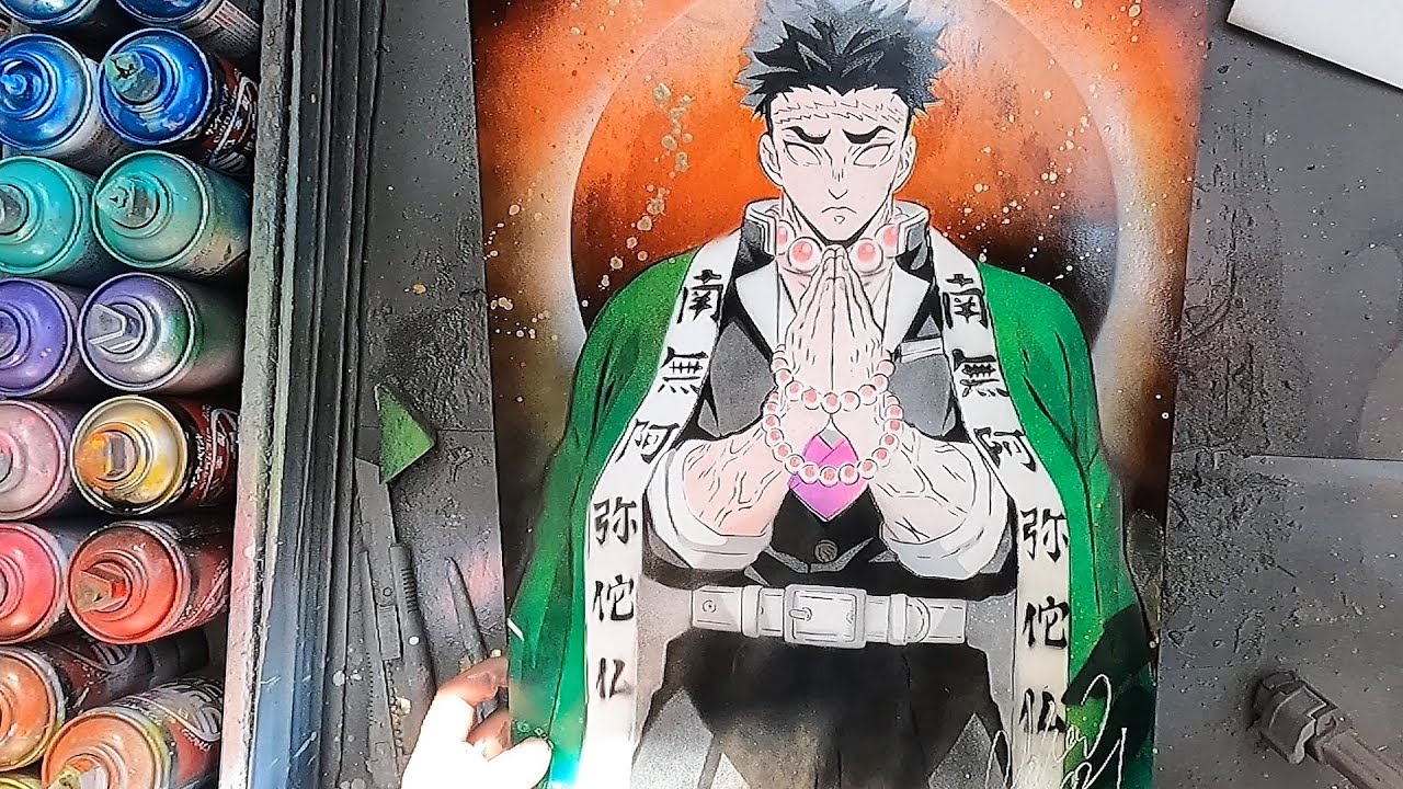 Gyomei Himejima – Pilar de la piedra (DEMON SLAYER) por "Spray Art Eden ...