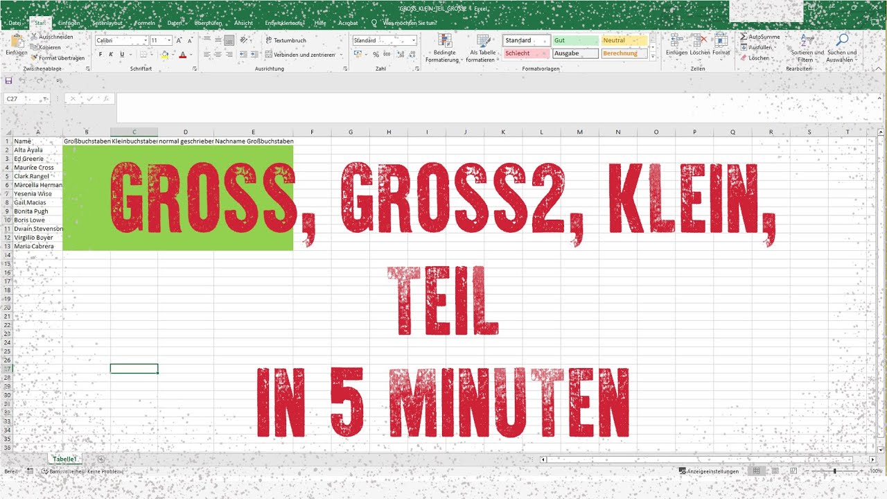 GROSS, GROSS2, KLEIN und TEIL in 5 Minuten - YouTube