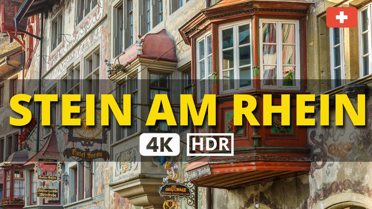 😍 Walking Tour in STEIN AM RHEIN SWITZERLAND through the Old Town (4k ...