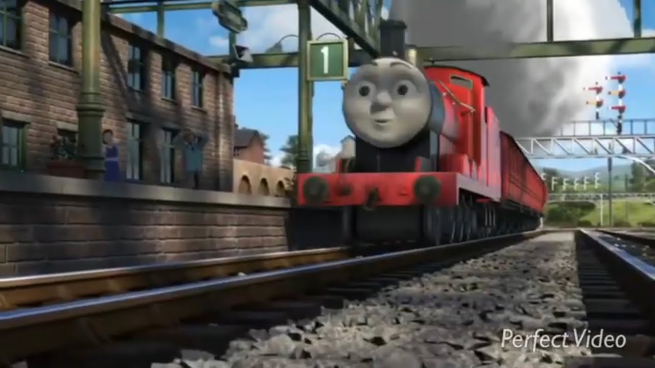 “Here’s James!” (Then crashes into a station) - YouTube