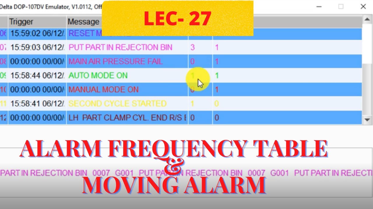 alarm frequency table in delta hmi | moving sign alarm in delta hmi ...