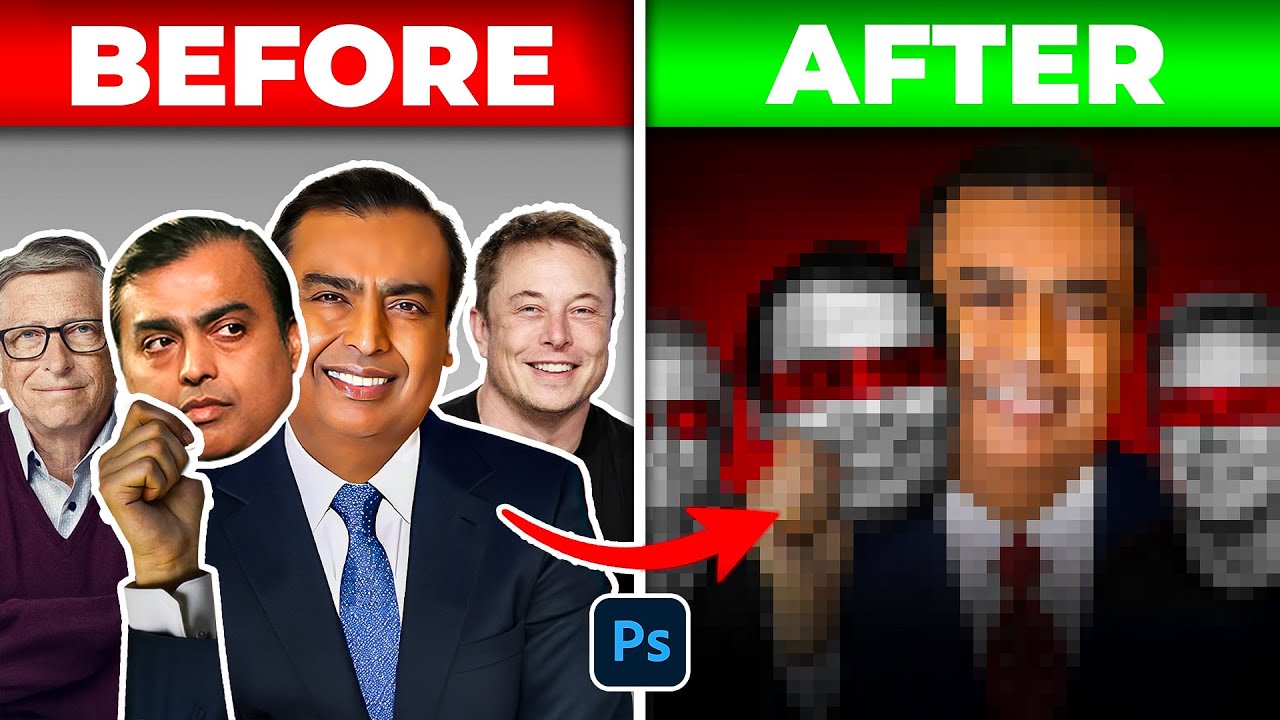 Before vs After Thumbnail Design | Dhruv Rathee Style in Photoshop ...