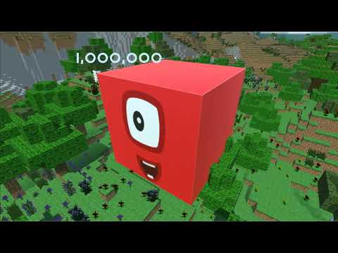 NumberBlocks from 1 to 1 000 000 000 000 ONE TRILLION in MineCraft World