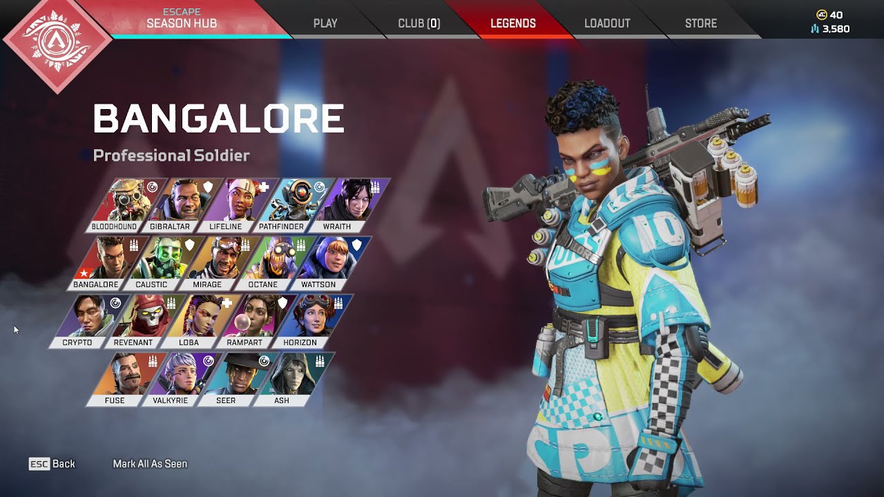 Tryhard Looking Bangalore Banner With The VICTORY LAP skin - apex ...