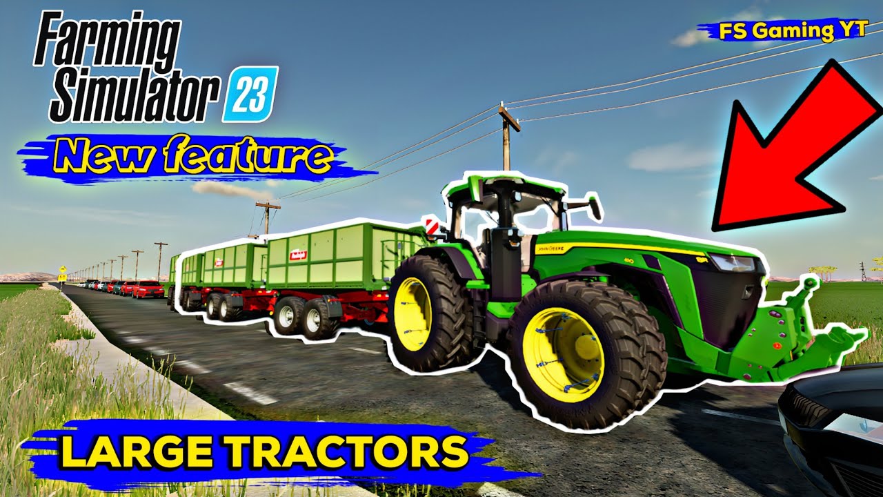 Farming Simulator 23 - John Deere 8R 410 vs 8 Full loaded trailers ll ...