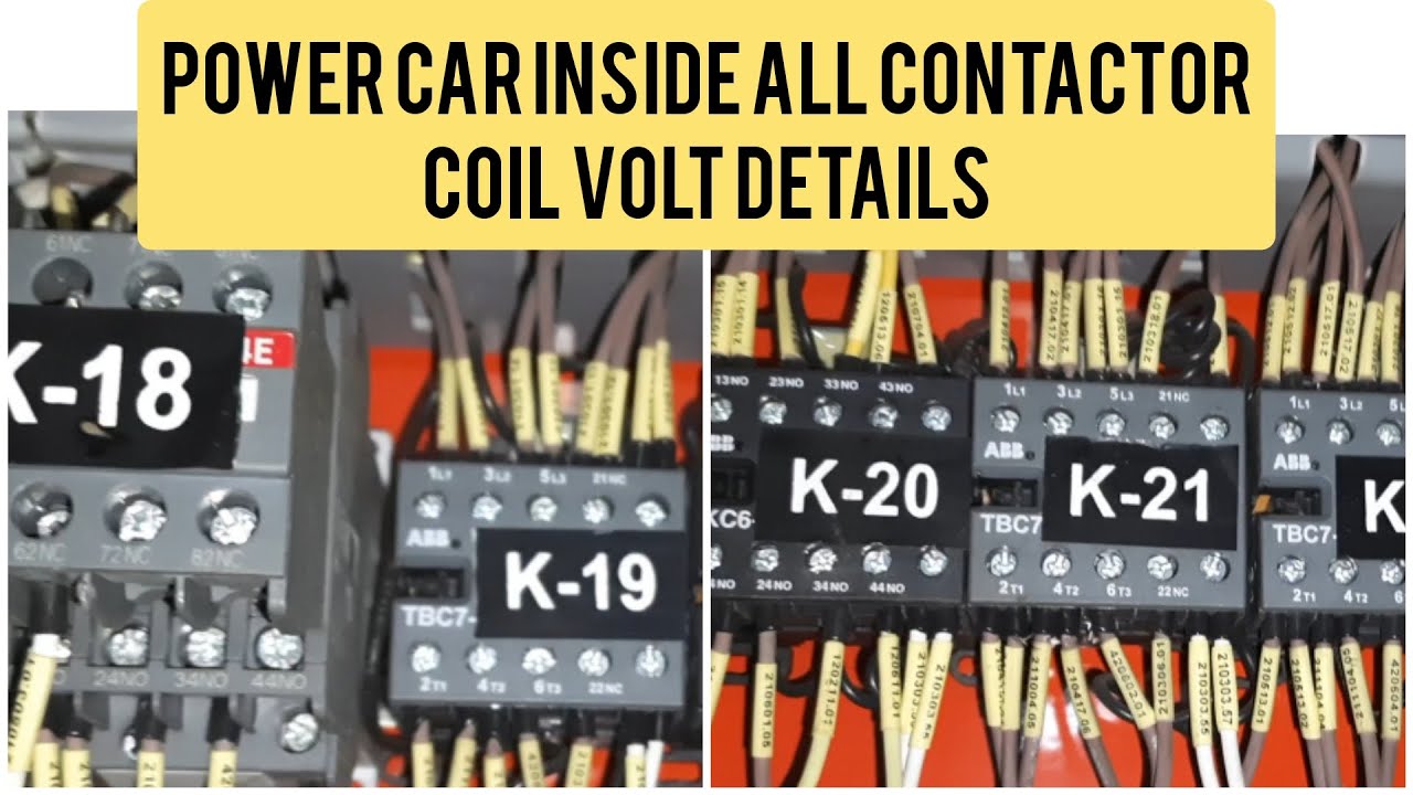 POWER CAR ALL CONTACTOR COIL VOLT DETAILS - YouTube