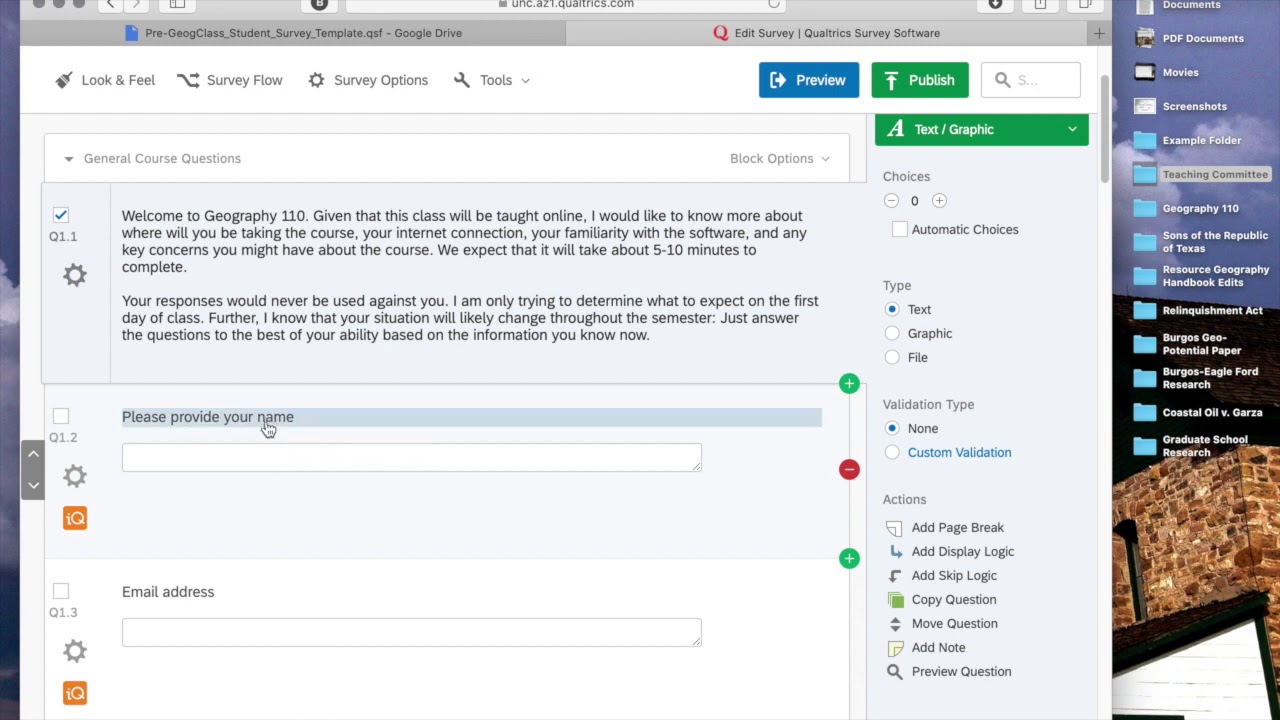 How to Set-Up a Pre-Course Survey for Your Students - YouTube
