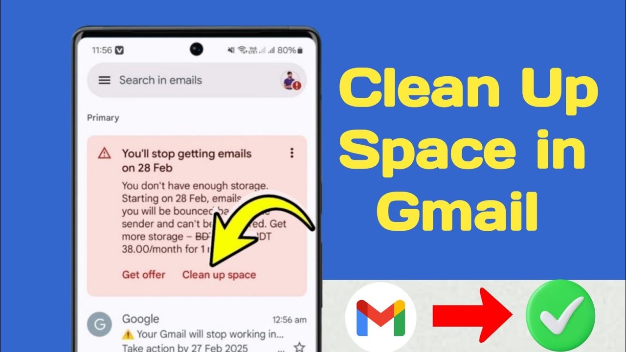 How to clean up space in gmail 2025 || how to clear gmail space || how ...