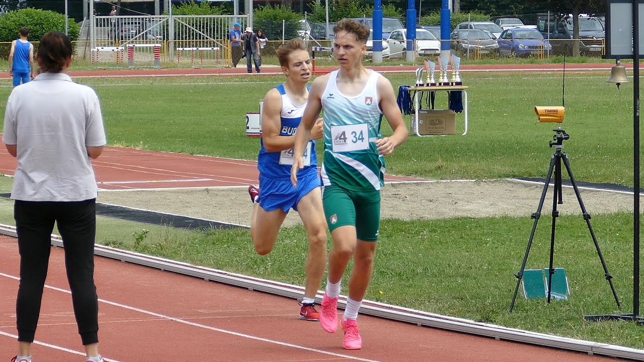 Lan Martin Cirman (SLO) 800 m Boys U18 2:01.25 1st Place 4 Cities ...