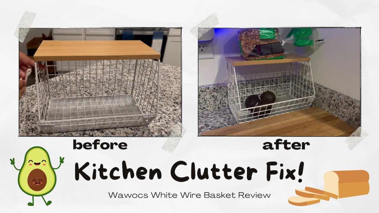 Counter Clutter? Meet the Basket That Solved It | Wawocs White Fruit ...