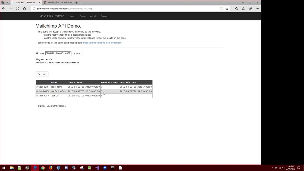 Mailchimp Api Demo Youtube