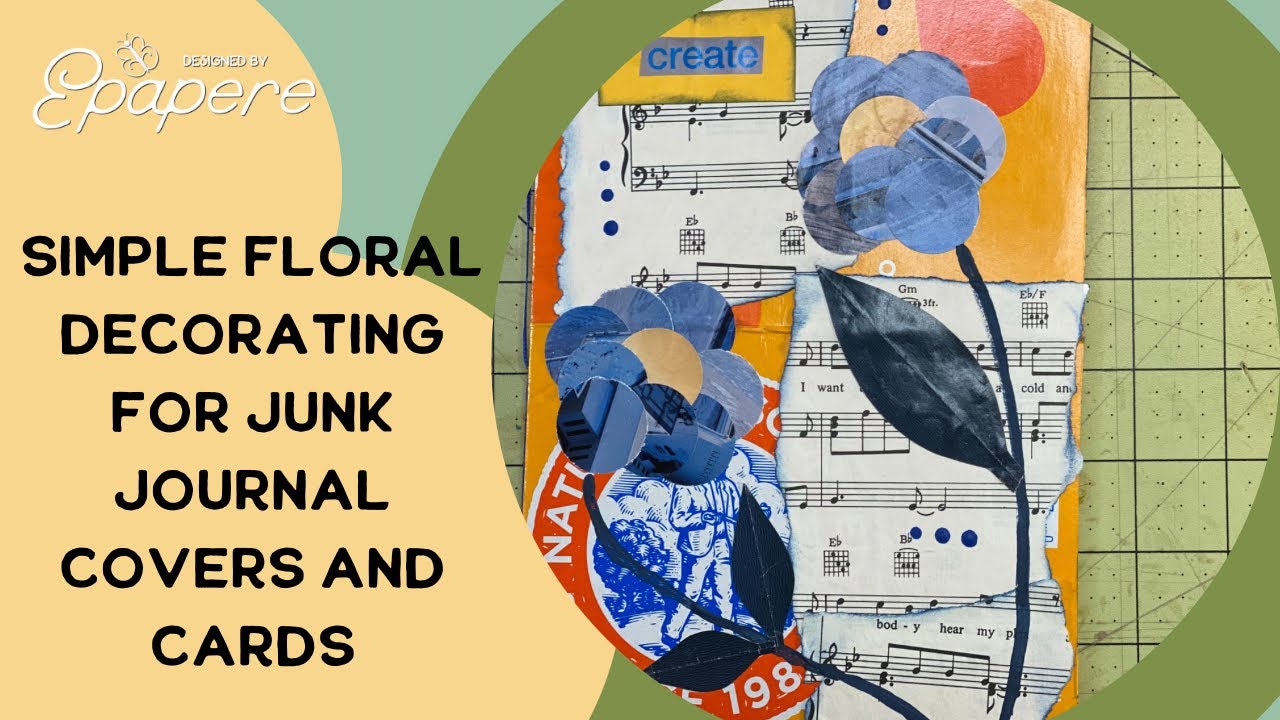 🌷Simple Floral Decorating For Junk Journal Covers And Cards | Junk ...