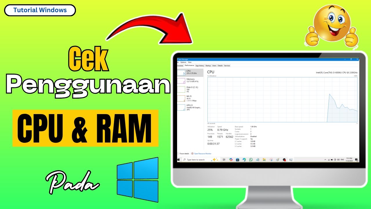 💻🧠 Tutorial Cara Cek Penggunaan CPU & RAM Pada Windows 💻🧠 - YouTube