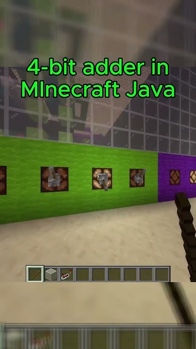 4-Bit Adder in Minecraft Java built with Redstone! #minecraft #redstone ...
