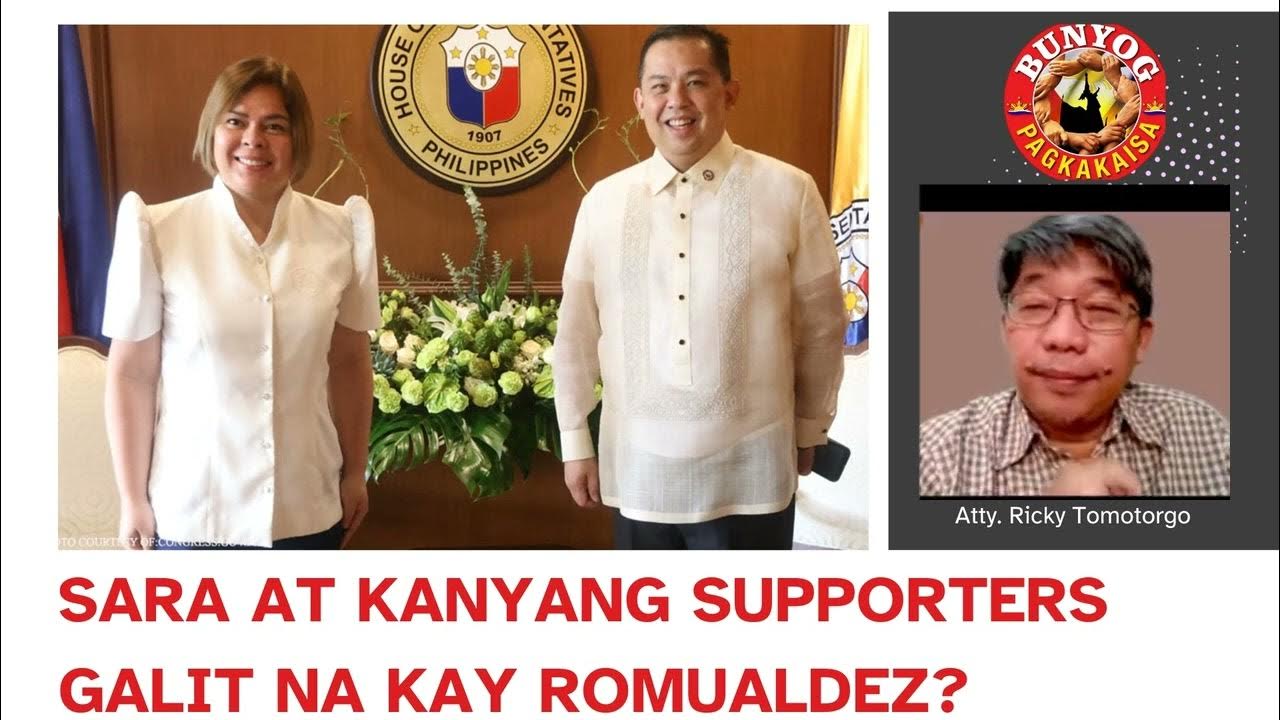SARA AT KANYANG SUPPORTERS GALIT KAY ROMUALDEZ - YouTube