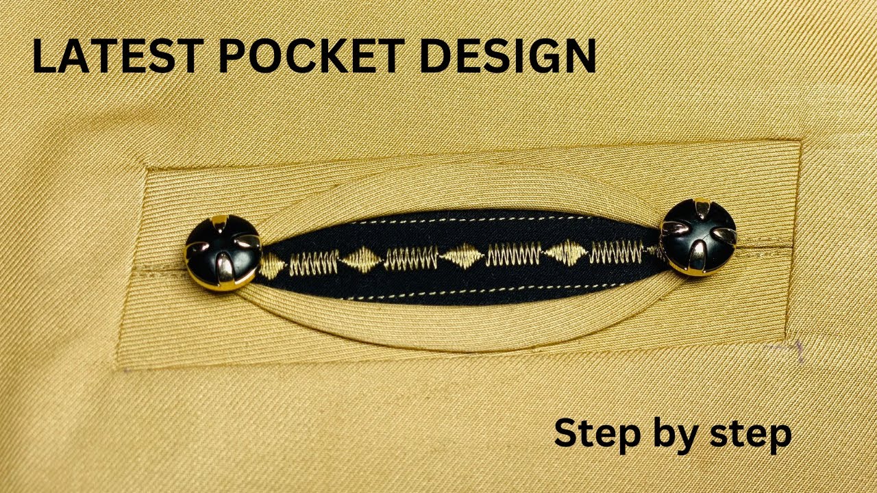 Fashion designing latest pocket design - YouTube