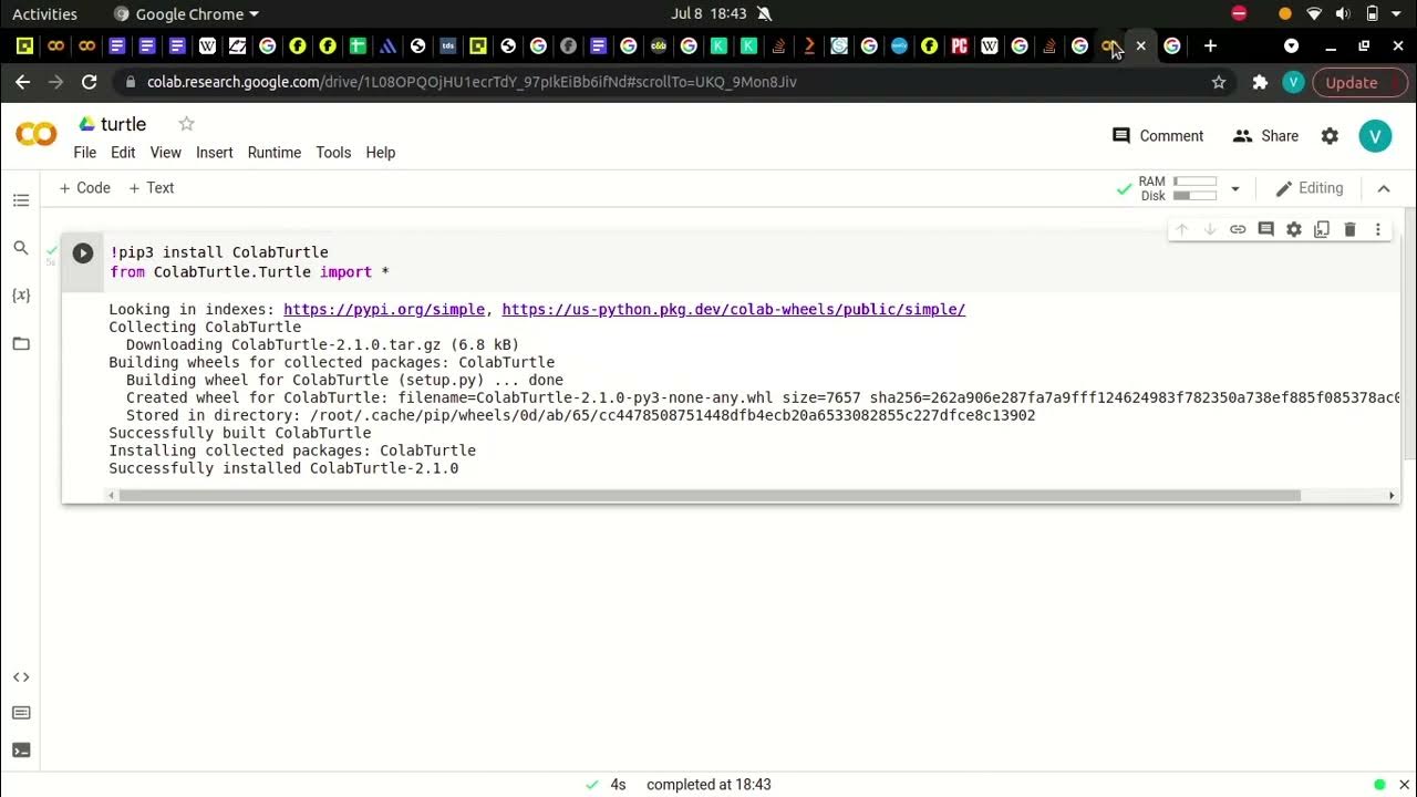 Using Turtle in Google Colab Series Part 2 - YouTube