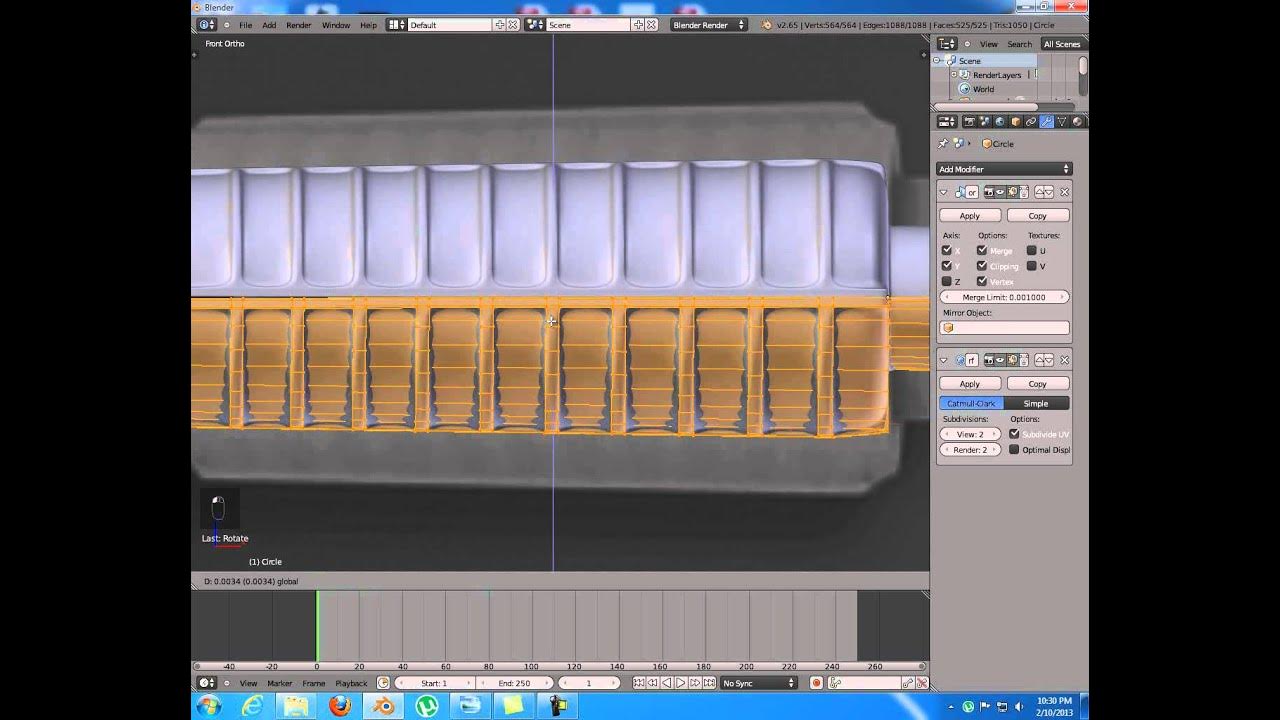 Blender tutorial Modeling a M4A1 Carbine Rifle part 1 - YouTube