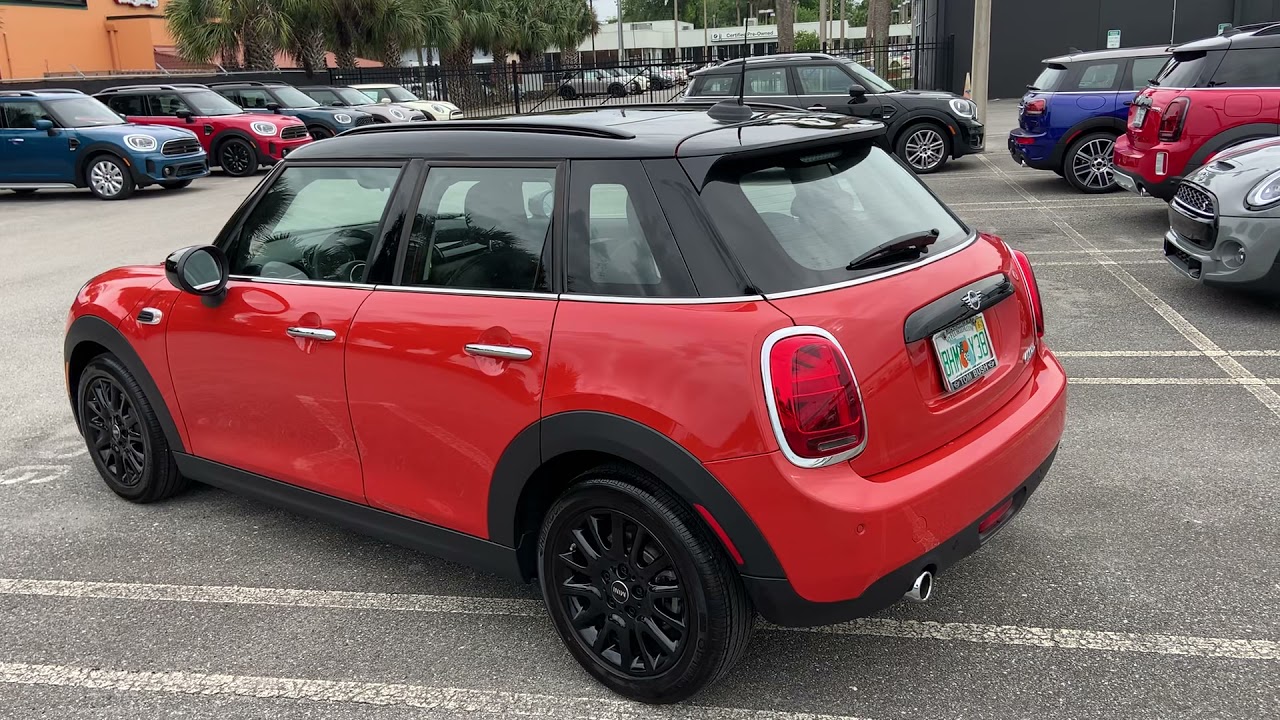 2021 Solaris Orange MINI Cooper 4 Door Hardtop - YouTube